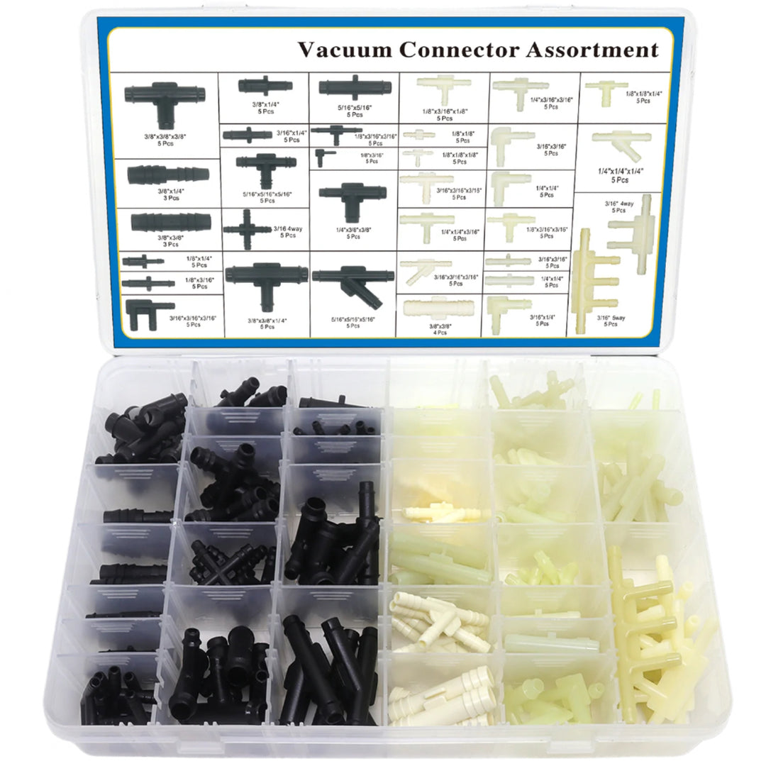 165 PCS Automotive Vacuum Tubing Connector Kit – MuchTools